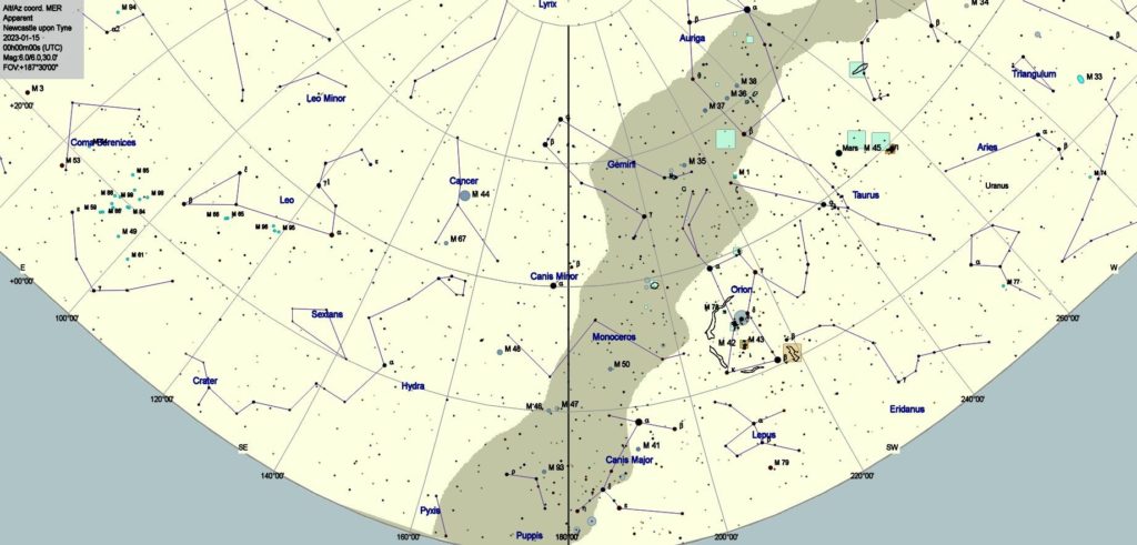 The Night Sky in JANUARY 2023 – Huddersfield Astronomy Society